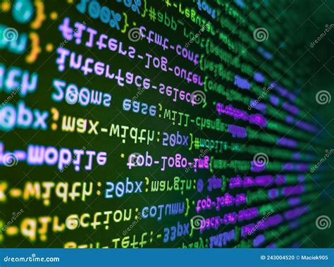 Programming Webdesign Html Printed Code Lots Of Digits On The Computer Screen Python