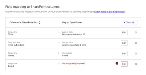 Configure Your Form To Export Response Data To Sharepoint Openforms Help Center