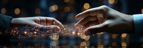 Premium Ai Image Ai Machine Learning Hand Of Robot Touching On Big Data Network Ai Generated