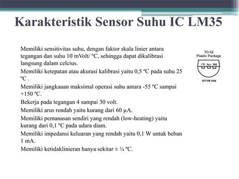 Control Fan Ac Using Temperature Sensor Lm35 Based On Arduino Uno Pptx
