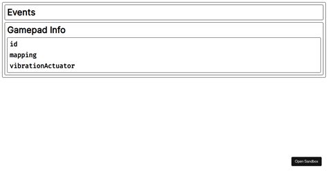 Gamepad Api Playground Codesandbox