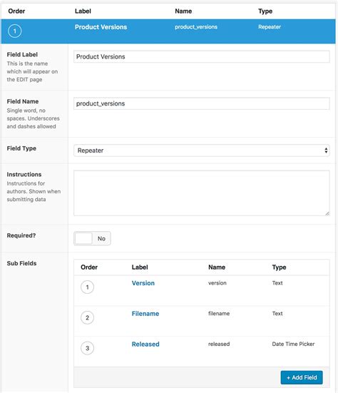Managing Wordpress Custom Tables With An Advanced Custom Fields