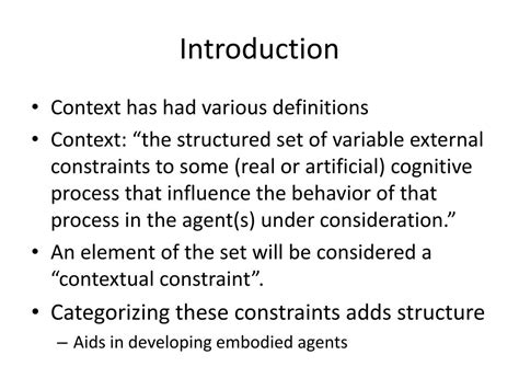 ppt a categorization of contextual constraints powerpoint