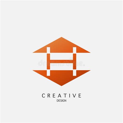 Logo H Letter Techno Triangle Geometrical Design Concept Triangle Geometric Shape Letter Logo