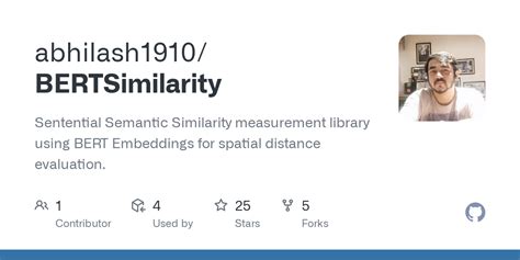 GitHub Abhilash BERTSimilarity Sentential Semantic Similarity Measurement Library Using