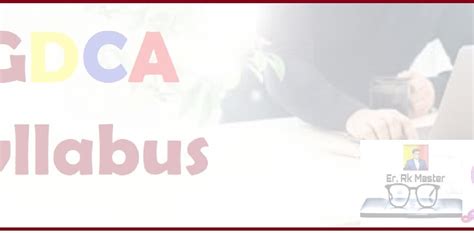 Pgdca Syllabus ~ Smart Computer Educational Trust