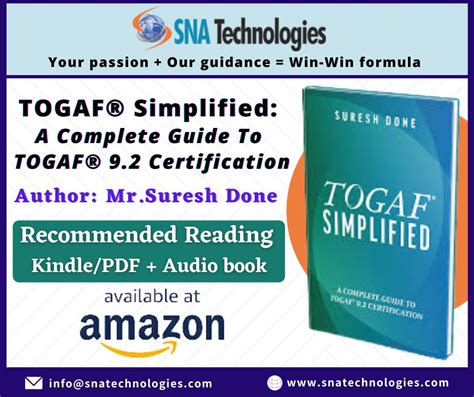 Good News For Togaf® 9 2 Aspirants Sna Technologies Has Published A Complete Guide For Togaf® 9