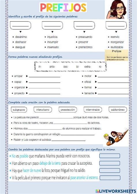 Worksheets Prefixes And Suffixes Interactive Activities Interactive