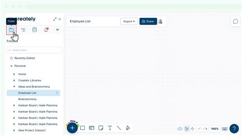 Managing Workspaces Folders Creately Help Center