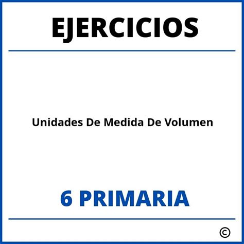 Ejercicios Unidades De Medida 6 Primaria Pdf
