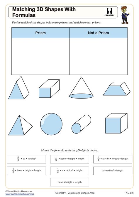 Volume Formulas For 3d Shapes Surface Area Formulas And Volume Volume Formulas For 3d Shapes Surface Area Formulas And Volume