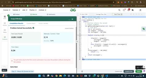 Atul Thakur On Linkedin Gfg160 Problemsolving Dsa Gfg