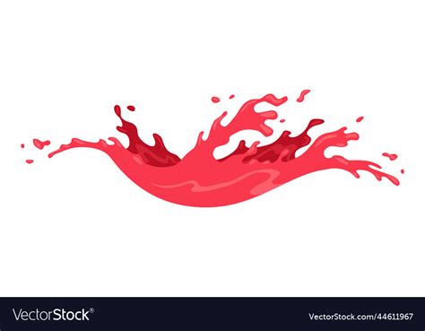 Squirt Splashe Colourful Flowing Spattering Vector Image