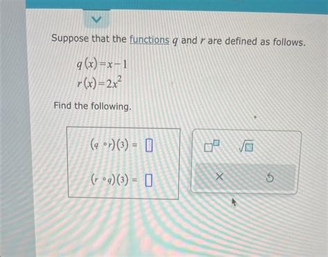 solved suppose that the functions q and r are defined as