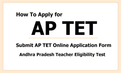 AP TET Online Application 2025 How To Submit At Aptet Apcfss In
