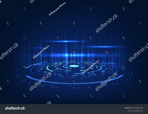 Technology Background Technology Circle Light Beam Stock Vector