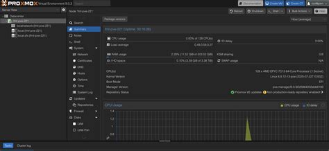 newly upgraded proxmox ve 9 on amd epyc 7c13 node servethehome