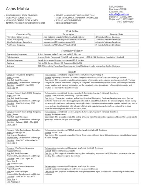 Resume M06 Y22 Pdf Angular Js World Wide Web