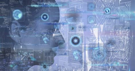 animation of shapes and data processing over road stock footage video