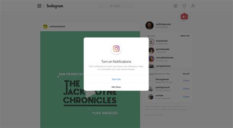 Instagram Notification Permission Modal Chameleon