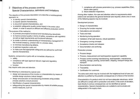 Vda Special Characteristics Special Characteristicspdf