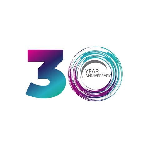 Premium Vector 30 Years Anniversary Celebration Color Vector Template