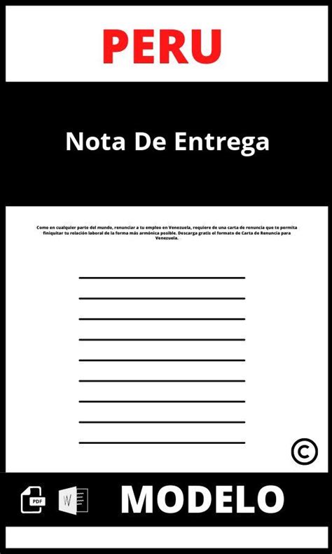 Modelo De Nota De Entrega 2025