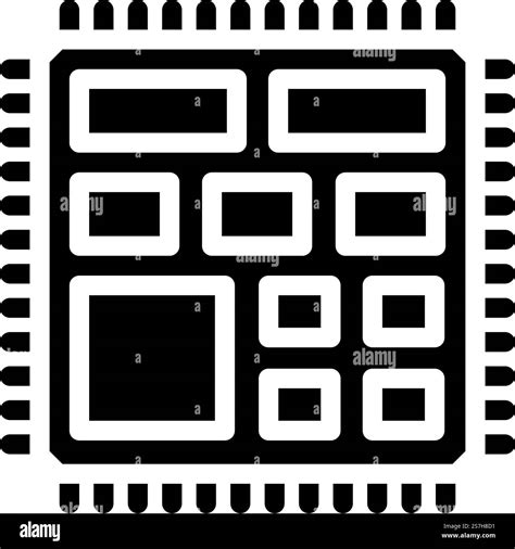 Microcontroller Electrical Engineer Glyph Icon Vector Microcontroller Microcontroller Electrical Engineer Glyph Icon Vector Microcontroller