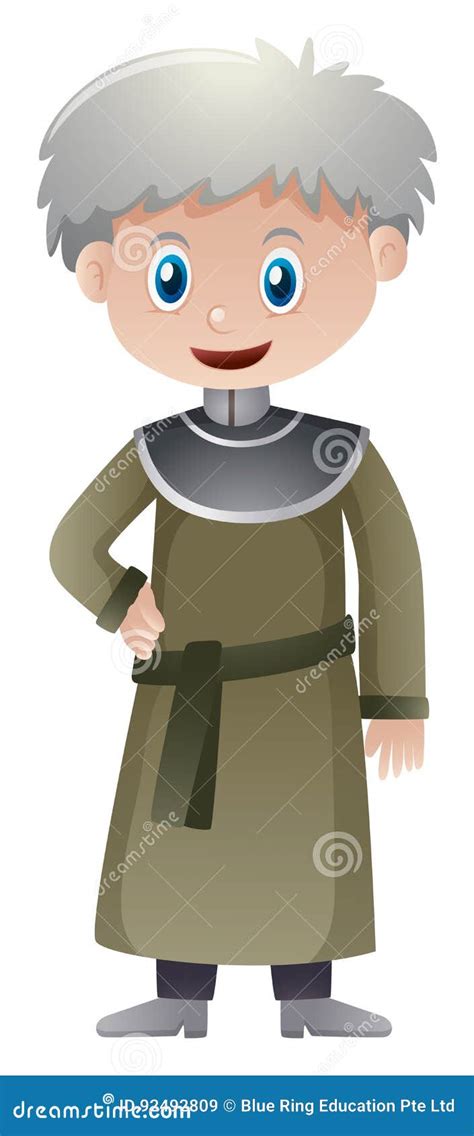 Priest In Medieval Time Cartoon Vector 92493149
