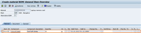 How To Create Bills Of Material Bom In Sap Sap Tutorials