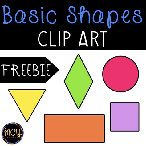 Basic Shapes Clip Art Freebie Set 1 Clip Art Freebies Basic Shapes