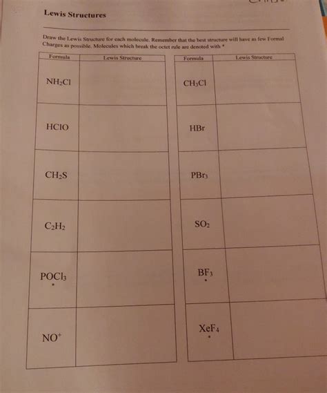 Solved Lewis Structures Draw The Lewis Structure For Each Chegg Com