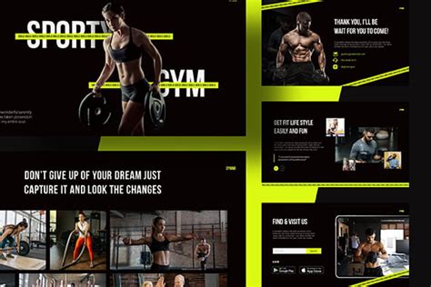 Шаблон Powerpoint для спортивного зала Шаблоны презентаций Включая виды спорта и поместиться