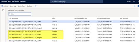 enable multi batch processing for gstr reports finance dynamics 365