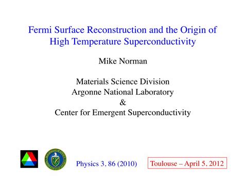 Pdf Fermi Surface Reconstruction And The Origin Of High Temperature · Fermi Surface