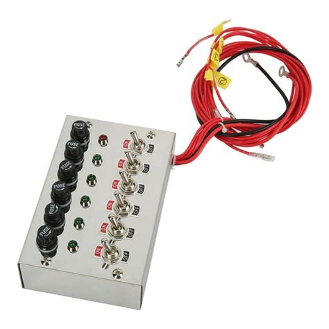 Dash Mount Switch Paneldc12v 24v 15a 6 Racing Car Switch Panel Gang