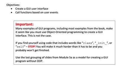 Solved Objectives Create A GUI User Interface Call Chegg