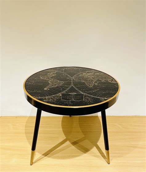 World Map Tripod Table Table Trove