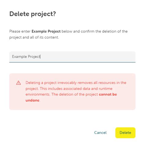 Step 4 Delete A Project