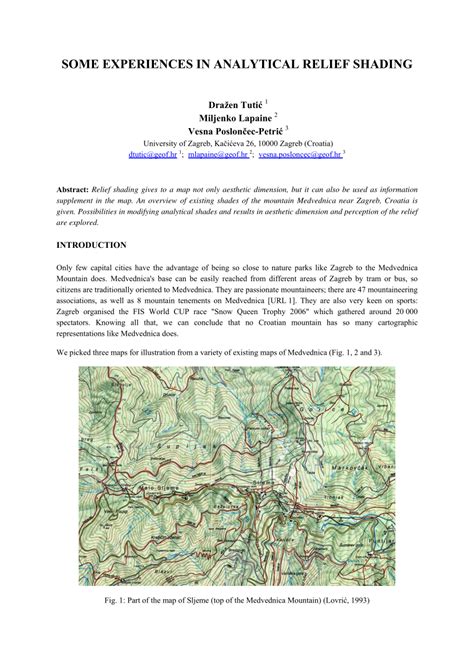 Pdf Some Experiences In Analytical Relief Shading