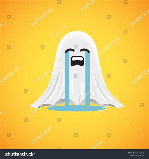 Highdetailed Cute Ghost Emoticon Vector Illustration Stock Vector Royalty Free 1541102840