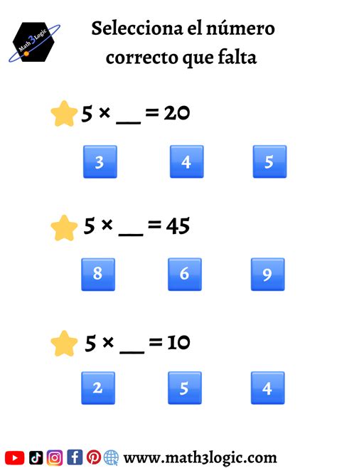 Tabla Del 5 Practica La Tabla Del 5 Con Juegos Y Ejercicios