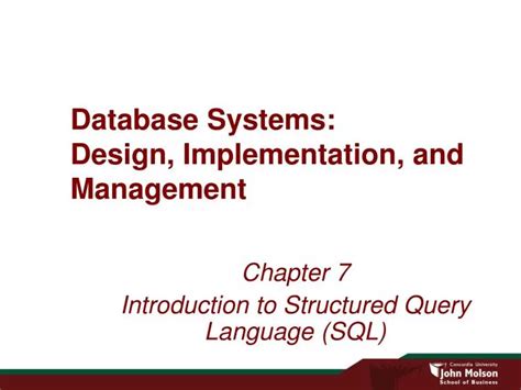PPT Database Systems Design Implementation And Management PowerPoint Presentation ID