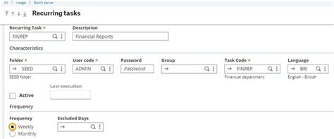 Setting Up A Recurring Task To Run On Specific Days Sage X3 Uk