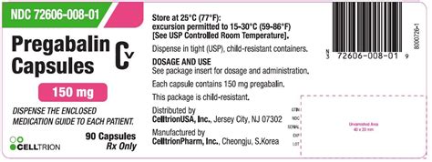Pregabalin Capsules Fda Prescribing Information Side Effects And Uses
