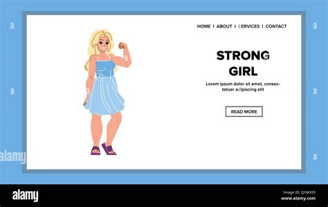 Strong Girl Vector Stock Vector Image And Art Alamy