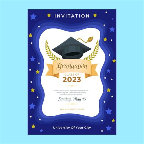 손으로 그린 졸업 서식 파일 무료 벡터