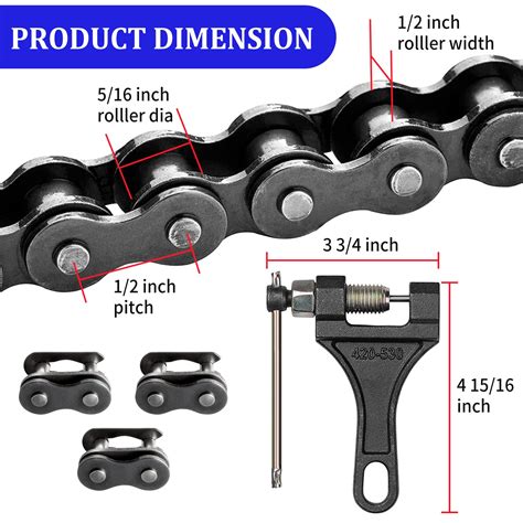 King Ice Chain Chain Master Link 420 Atv Dirt Bike Tao Tao Ice