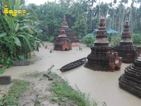 မင်းပြားမြို့နယ်သာမက မြောက်ဦးနယ်အတွင်းတွင်လည်း လေးမြို့မြစ်ရေ မြင့်တက