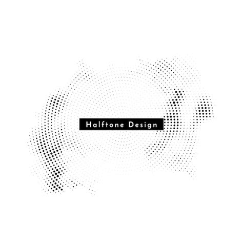 Free Vector Abstract Circular Halftone Design Background